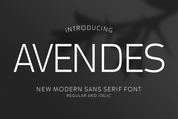 Avendes Font - Free Font