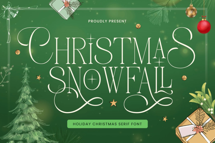 Christmas Snowfall Serif Font - Free Font