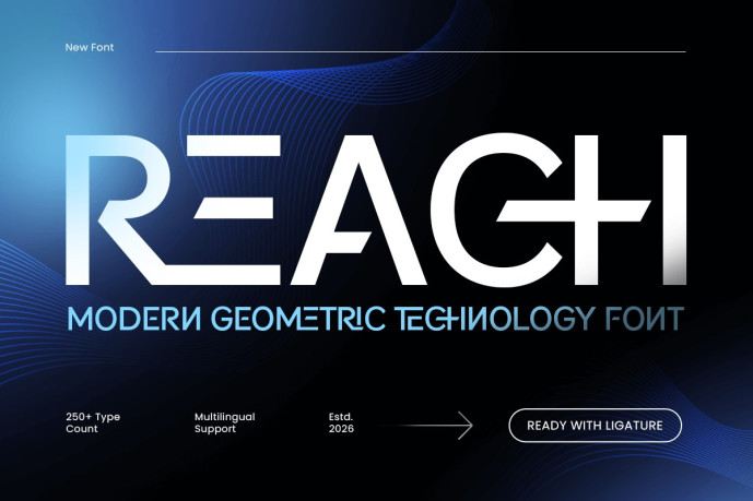 Reach - Modern Geometric Technology Font - Free Font