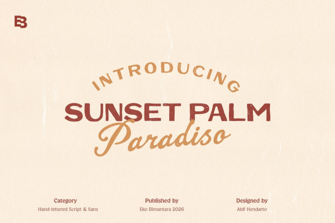 Sunset Palm Font - Free Font