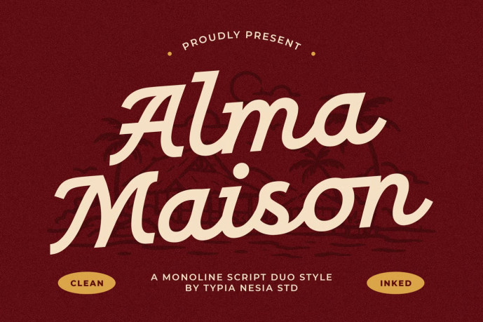 Alma Maison - Vintage Monoline Script Font - Free Font
