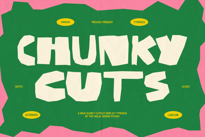 Chunky Cuts Playful Font - Free Font