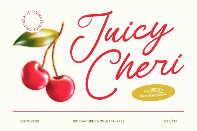 Juicy Cheri Script Font - Free Font