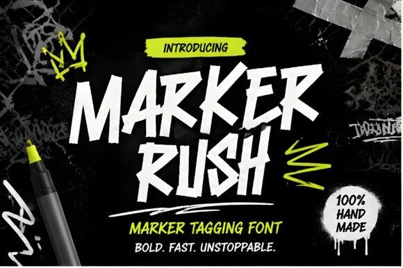 Marker Rush Font - Free Font