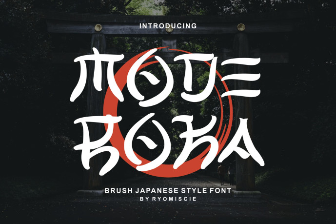 Moderoka - Brush Japanese Style Font - Free Font