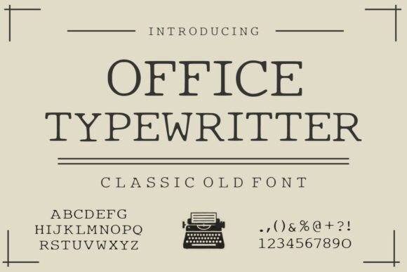 Office Typewritter Font - Free Font