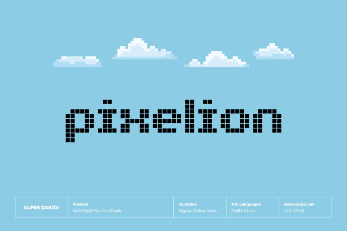 Pixelion Pixel Font Family - Free Font