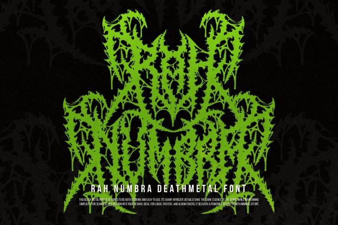 Rah Numbra - Death Metal Font - Free Font