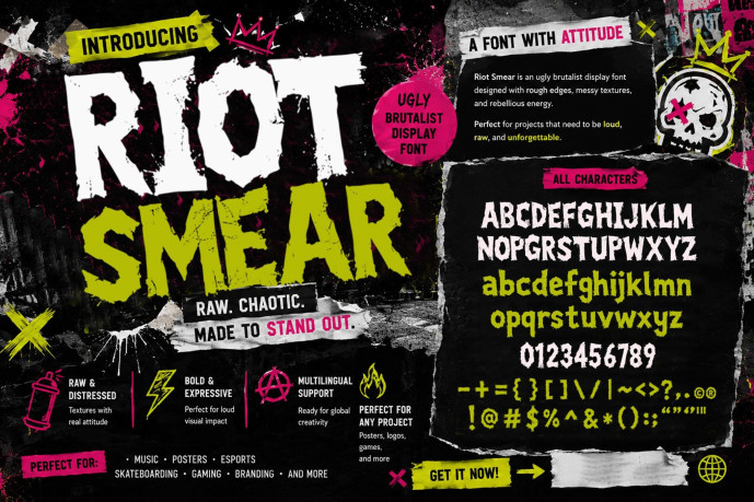 Riot Smear Font - Free Font