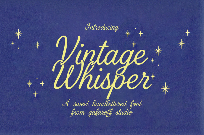 Vintage Whisper Script Font - Free Font
